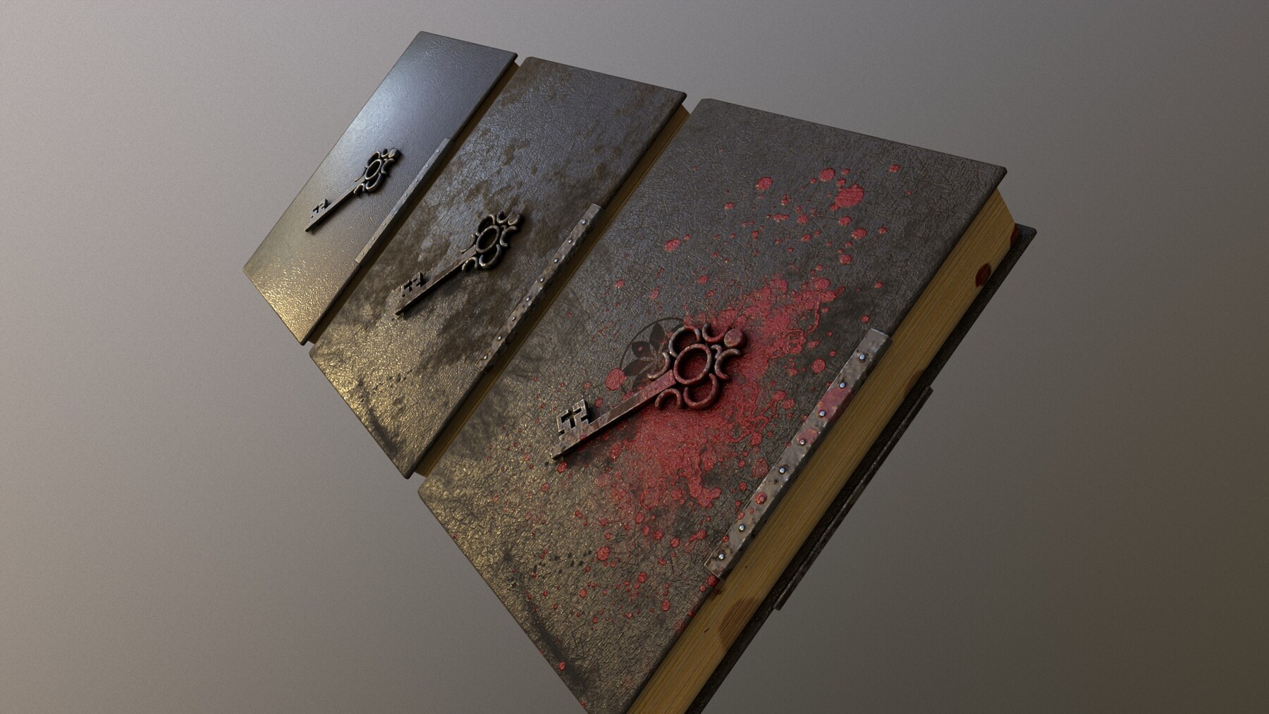 ArtStation - Book with key in three versions | Game Assets