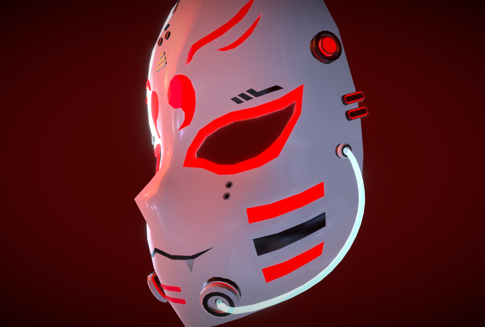 ArtStation - Cyberpunk Kitsune Mask | Game Assets