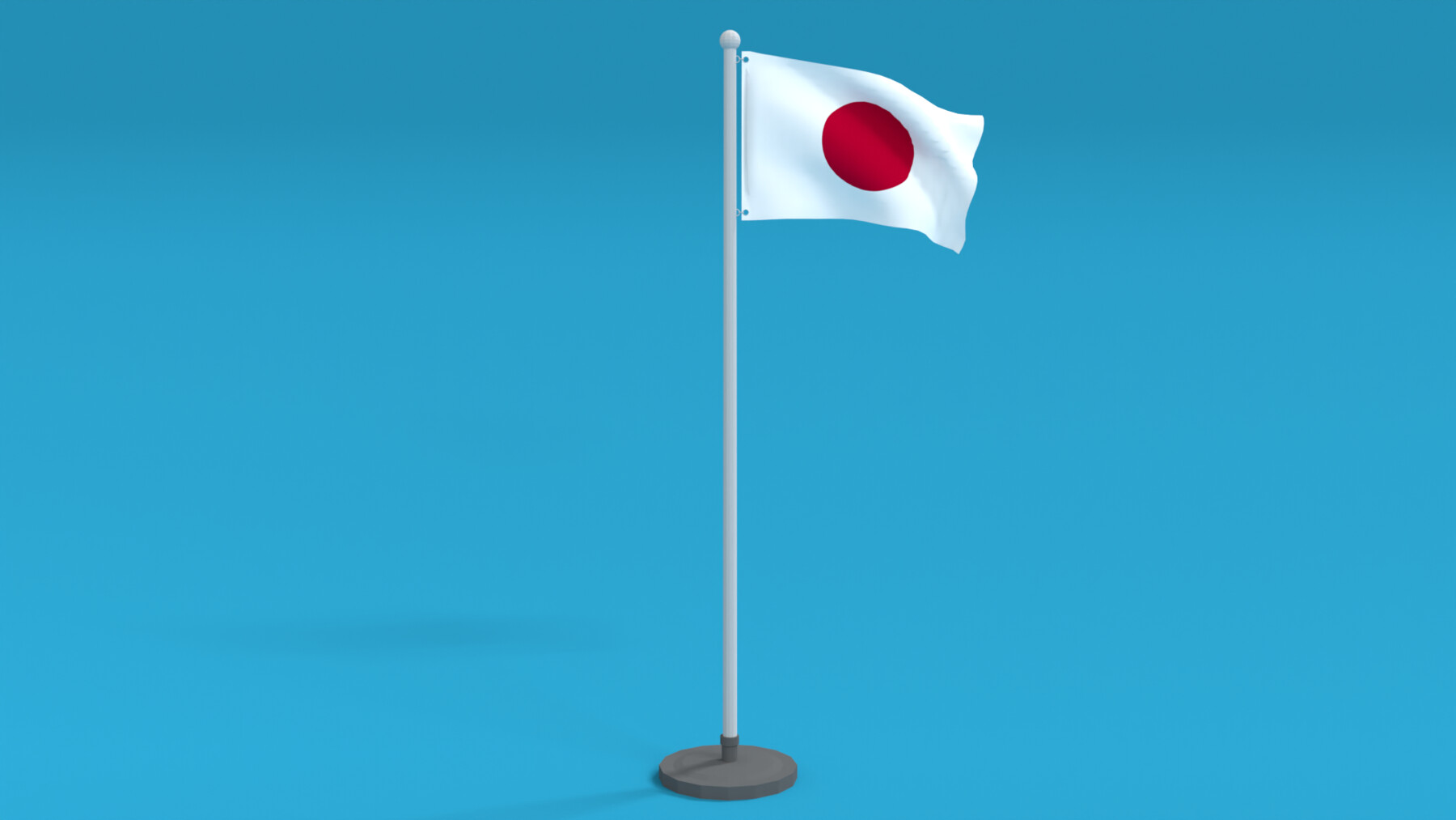 ArtStation - Low Poly Seamless Animated Japan Flag | Game Assets