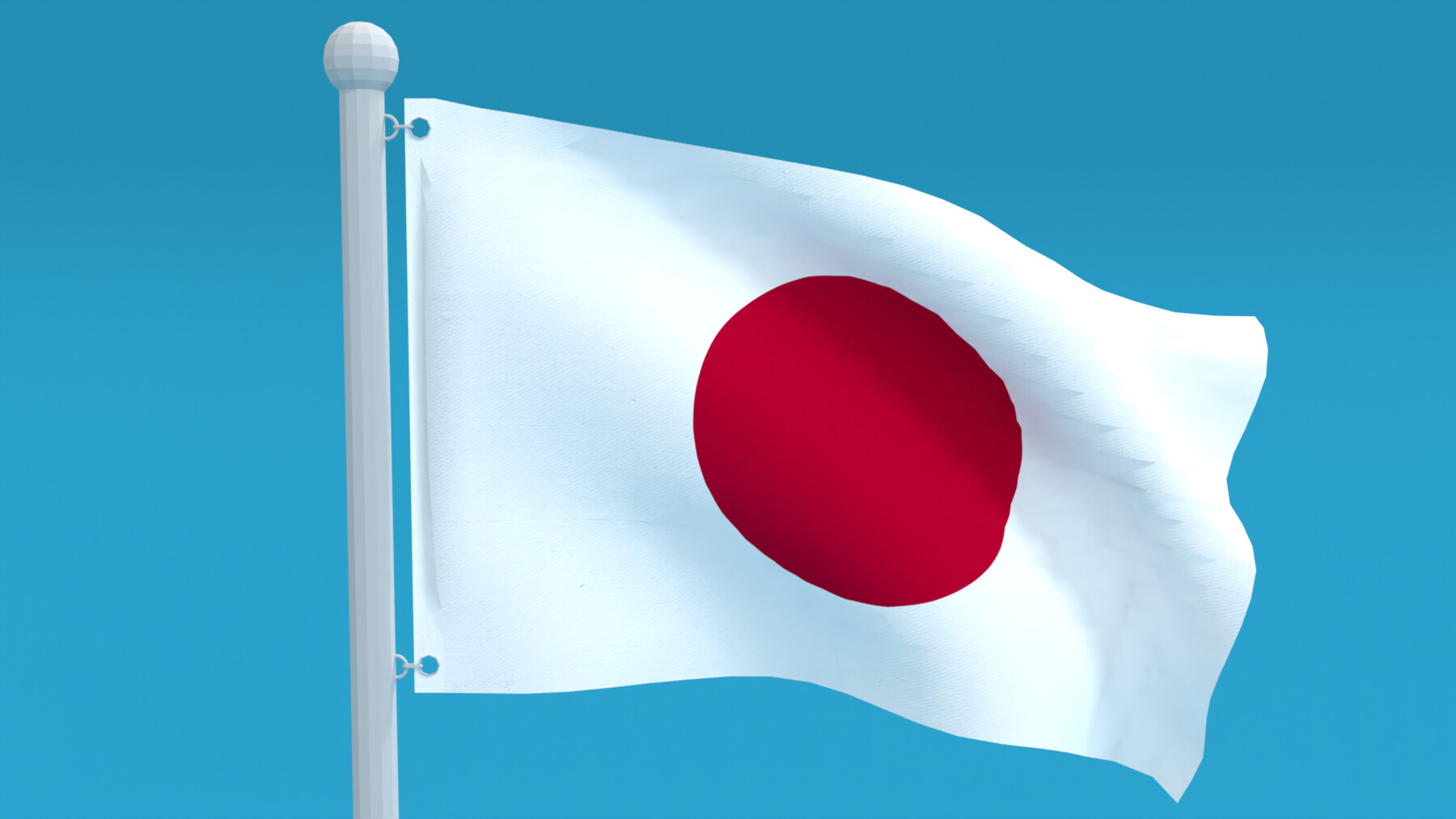 ArtStation - Low Poly Seamless Animated Japan Flag | Game Assets