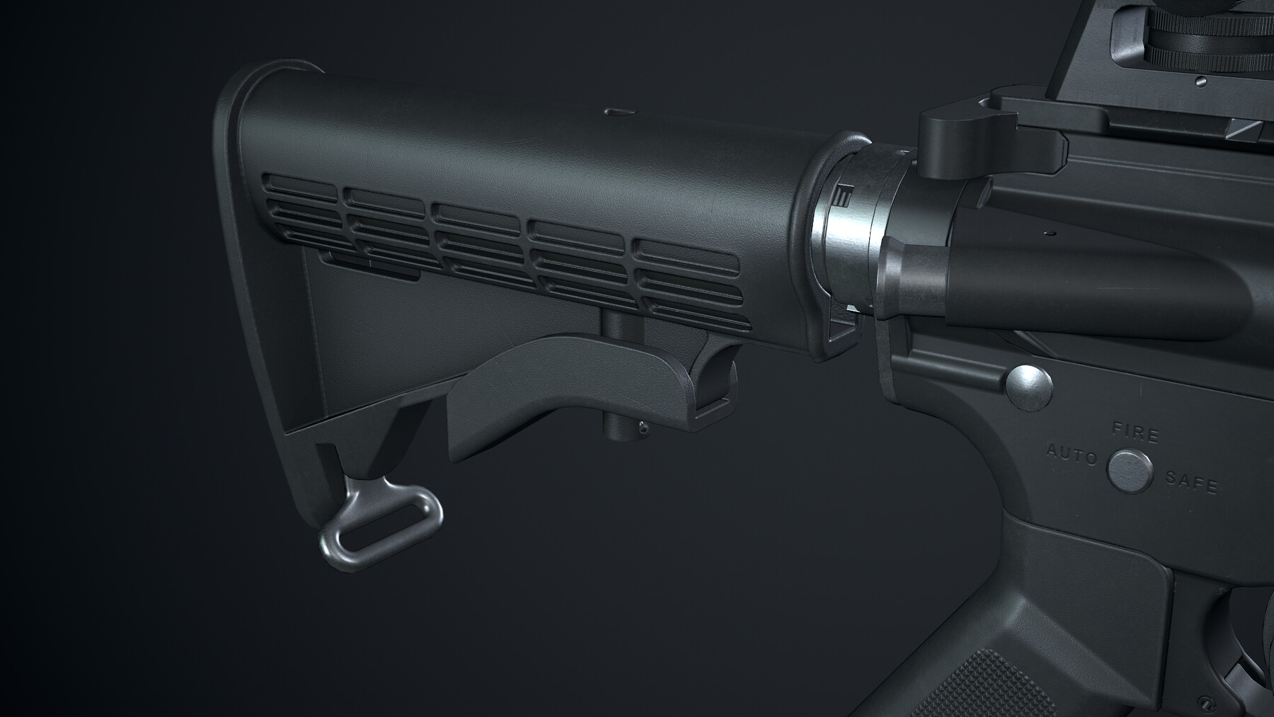 ArtStation - M4A1 Stock Modular | Game Assets