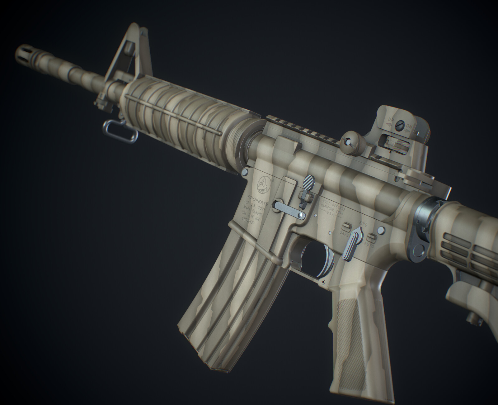 ArtStation - M4A1 Stock Modular | Game Assets