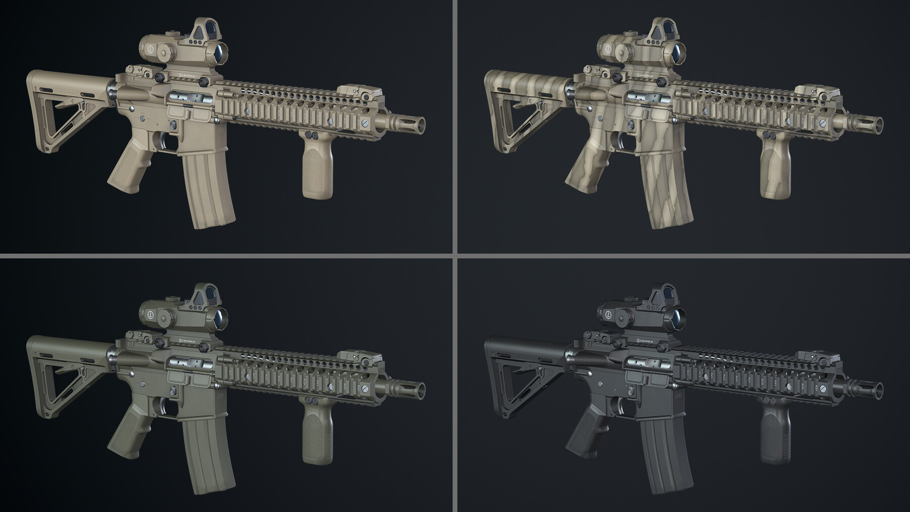 ArtStation - M4A1 Custom-01 Modular | Game Assets