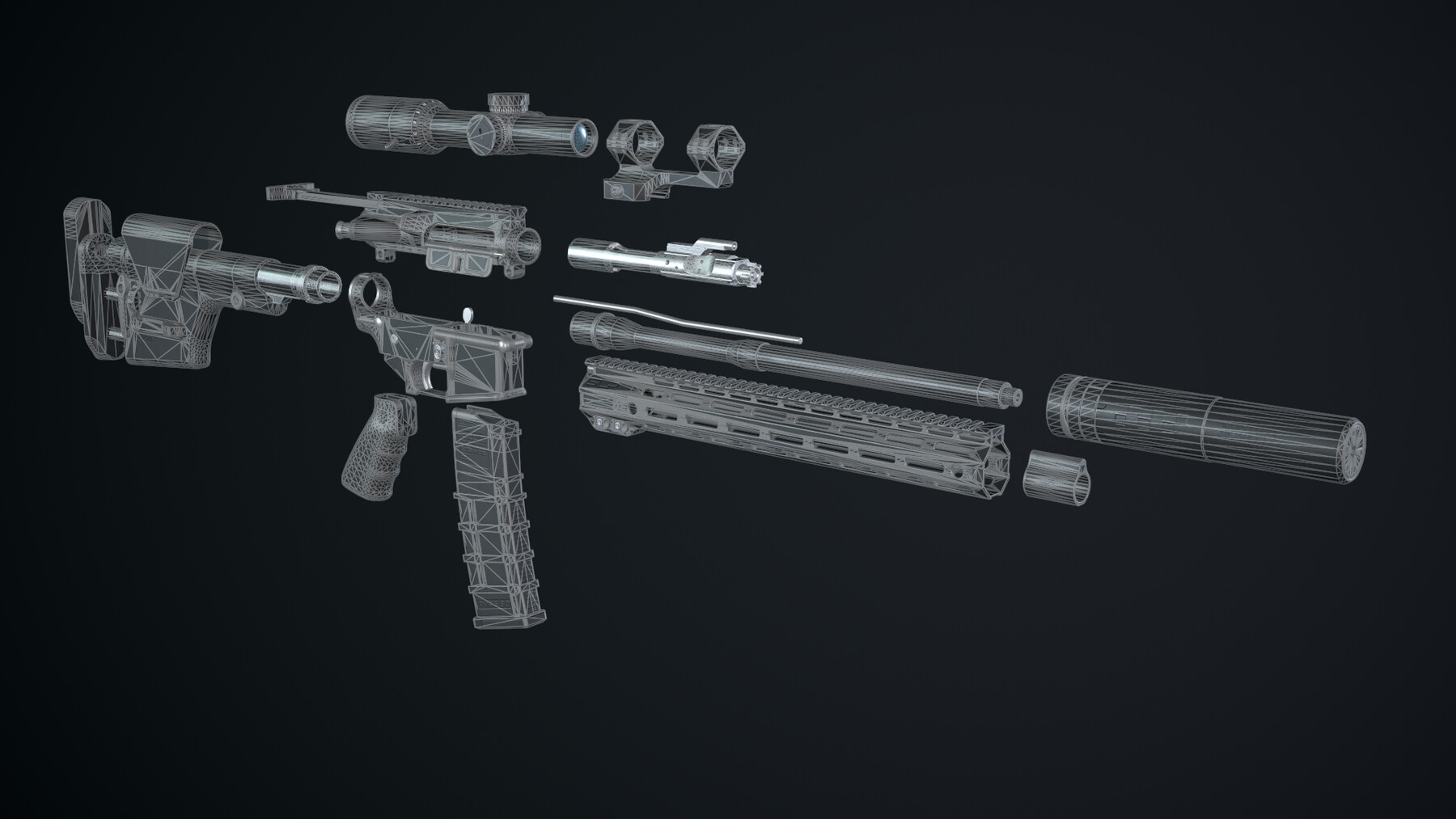 ArtStation - M4A1 Custom-03 Modular | Game Assets