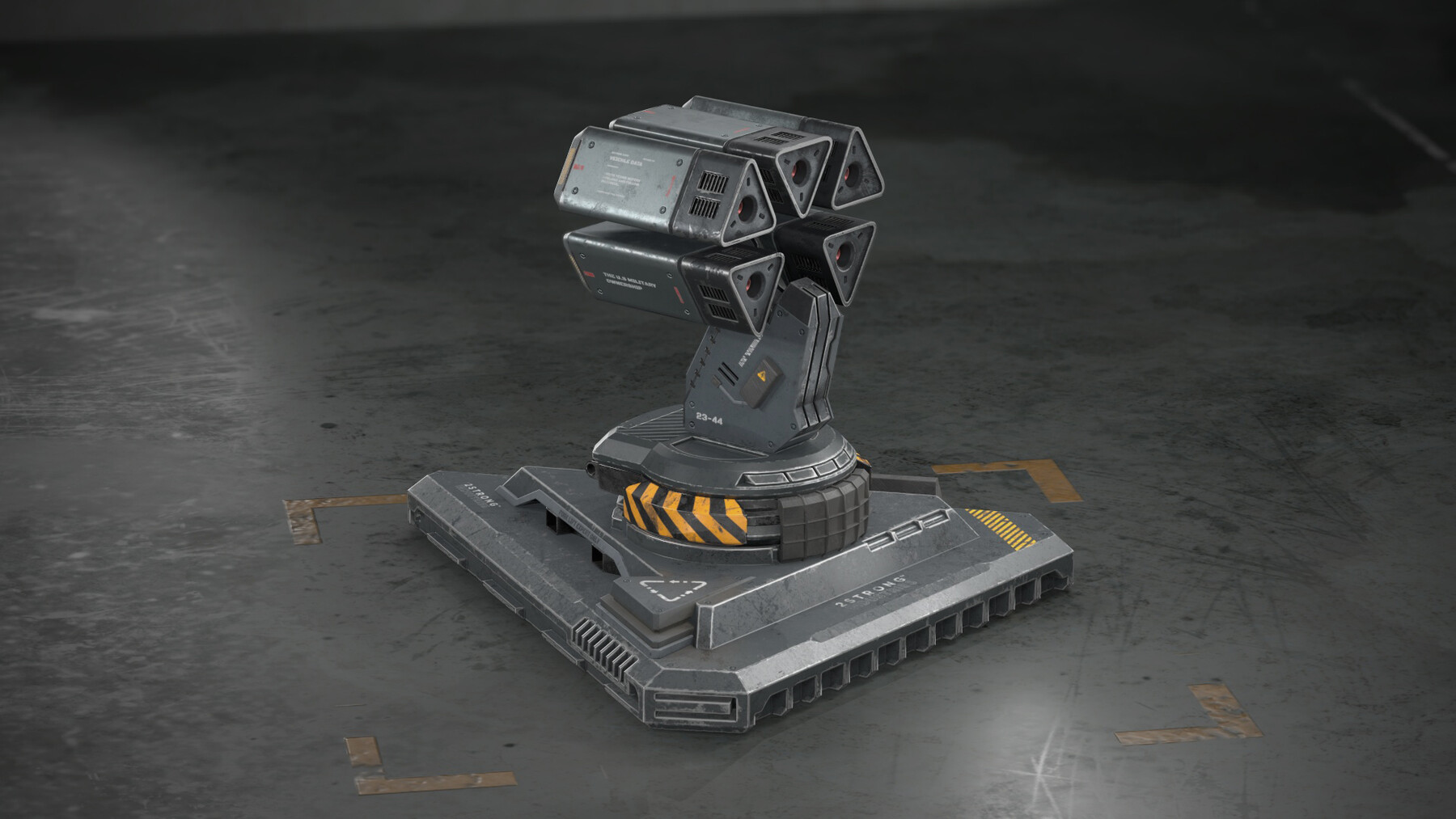 ArtStation - Turret - Sentry Gun Rockets | Game Assets