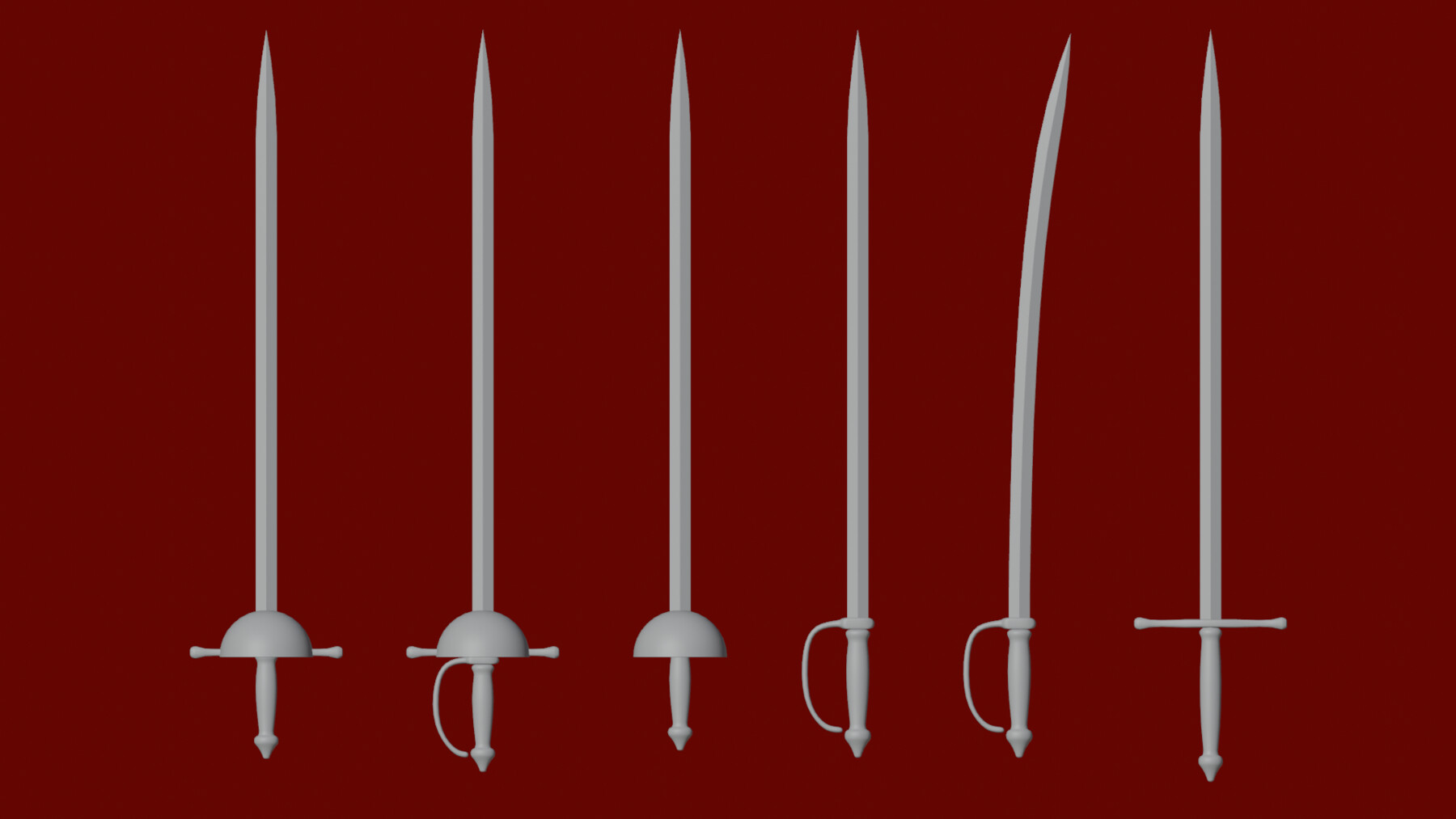 ArtStation - sword basemeshes objs with uvs | Resources