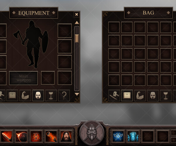 ArtStation - Viking RPG UI | Game Assets