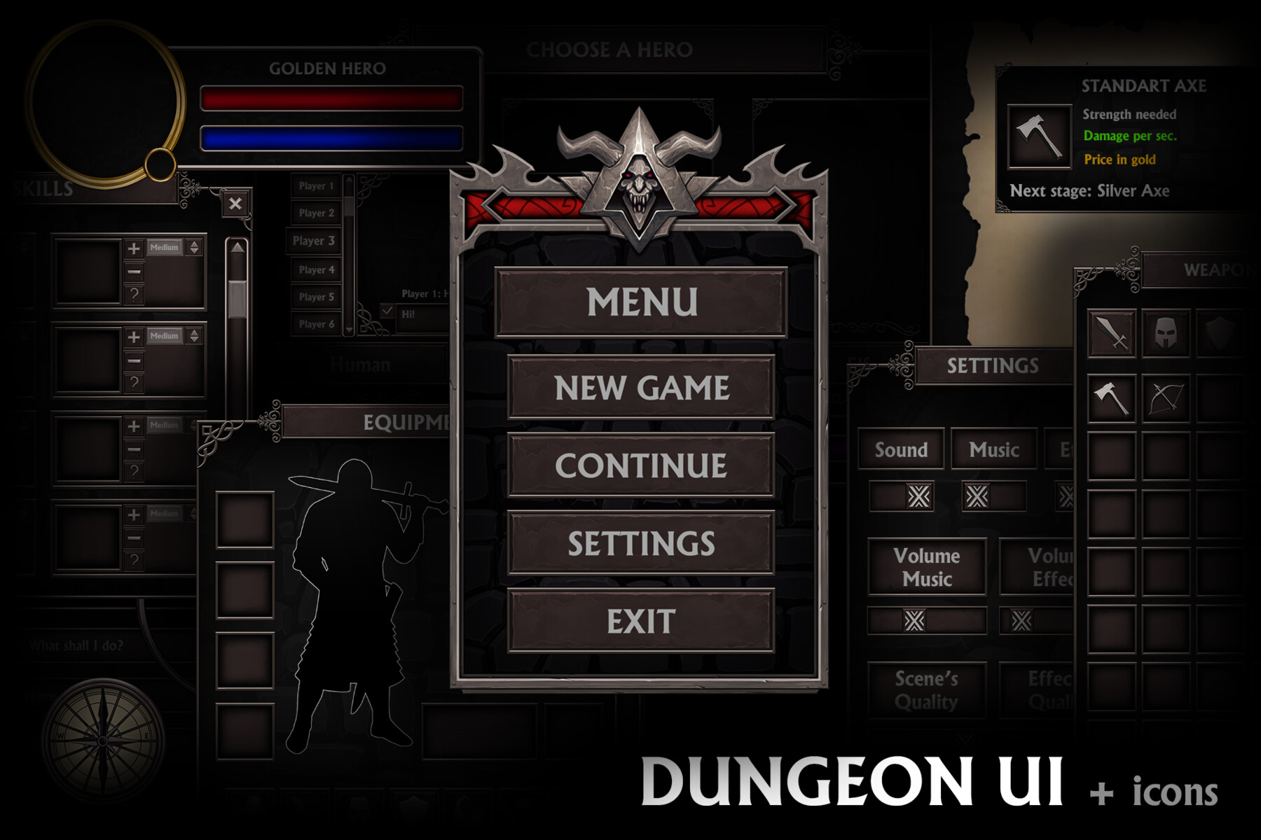 ArtStation - Dungeon GUI | Game Assets