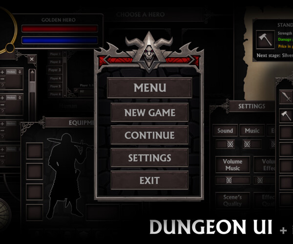 ArtStation - Dungeon GUI | Game Assets