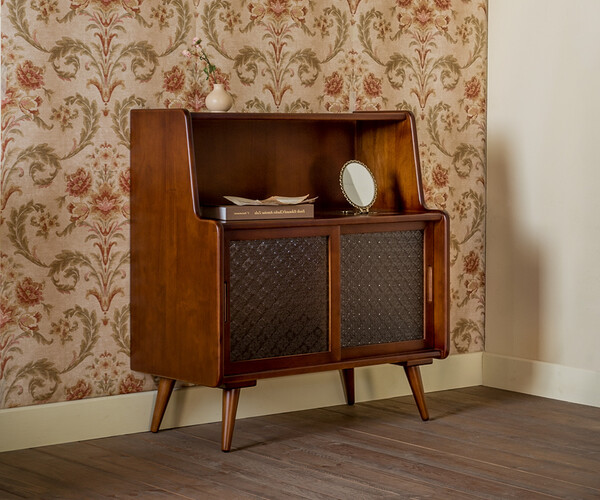 ArtStation - Rib solid wood cabinet | Resources