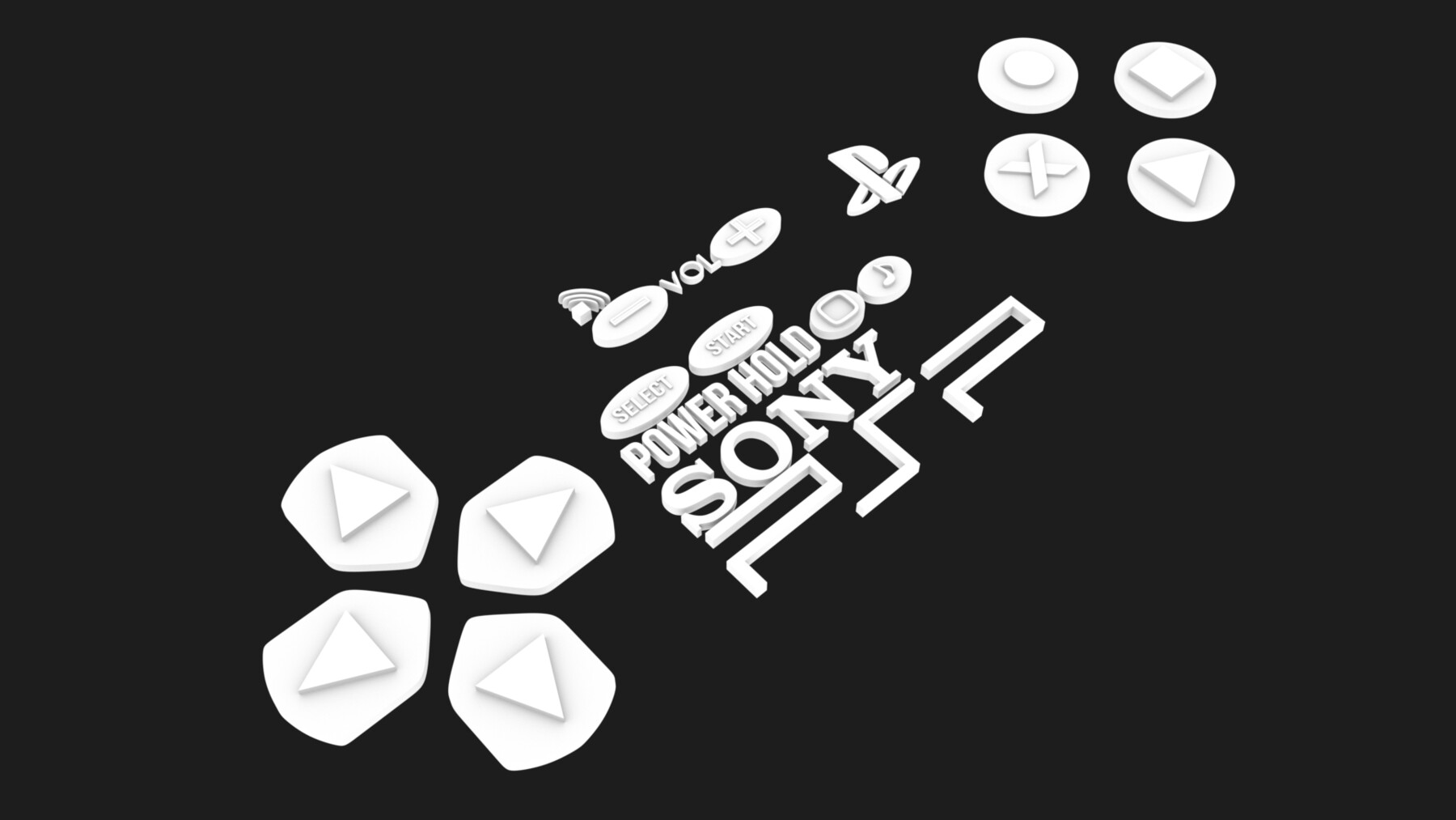 ArtStation - PSP buttons for shelf decoration STL for 3D printing ...