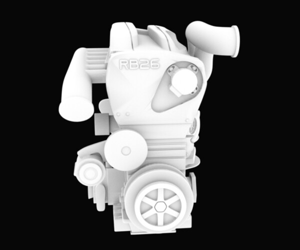 ArtStation - Skyline GTR-R34 Engine STL for 3D printing | Resources