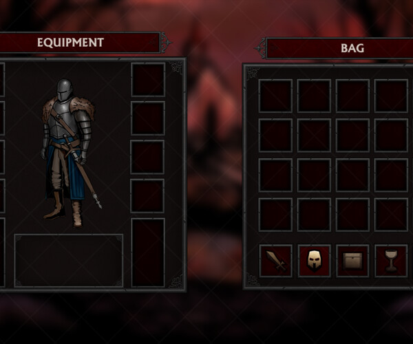 ArtStation - Painted UI: Dark style | Game Assets