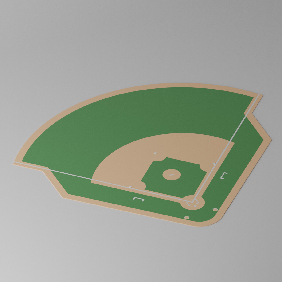 ArtStation - Cartoon Lovely Baseball Field | Resources