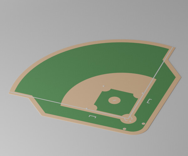 ArtStation - Cartoon Lovely Baseball Field | Resources