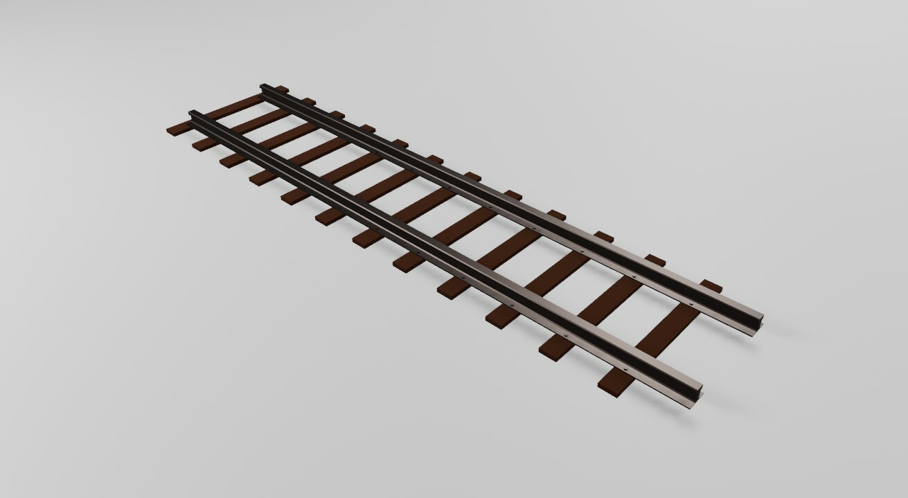 ArtStation - Train Track - Rail - Trilho de Trem Low-poly 3D model ...