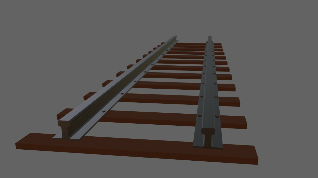 ArtStation - Train Track - Rail - Trilho de Trem Low-poly 3D model ...