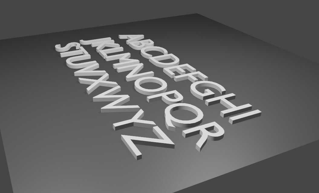 ArtStation - Alphabet for Printing 3D print model | Resources