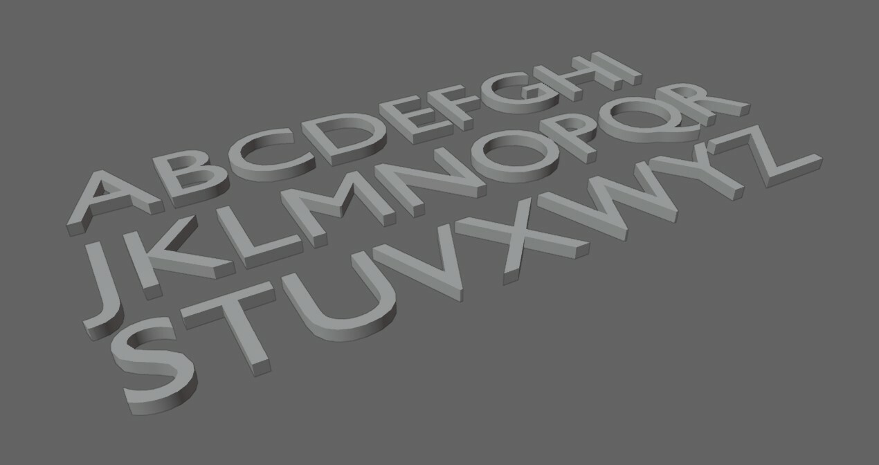 ArtStation - Alphabet for Printing 3D print model | Resources