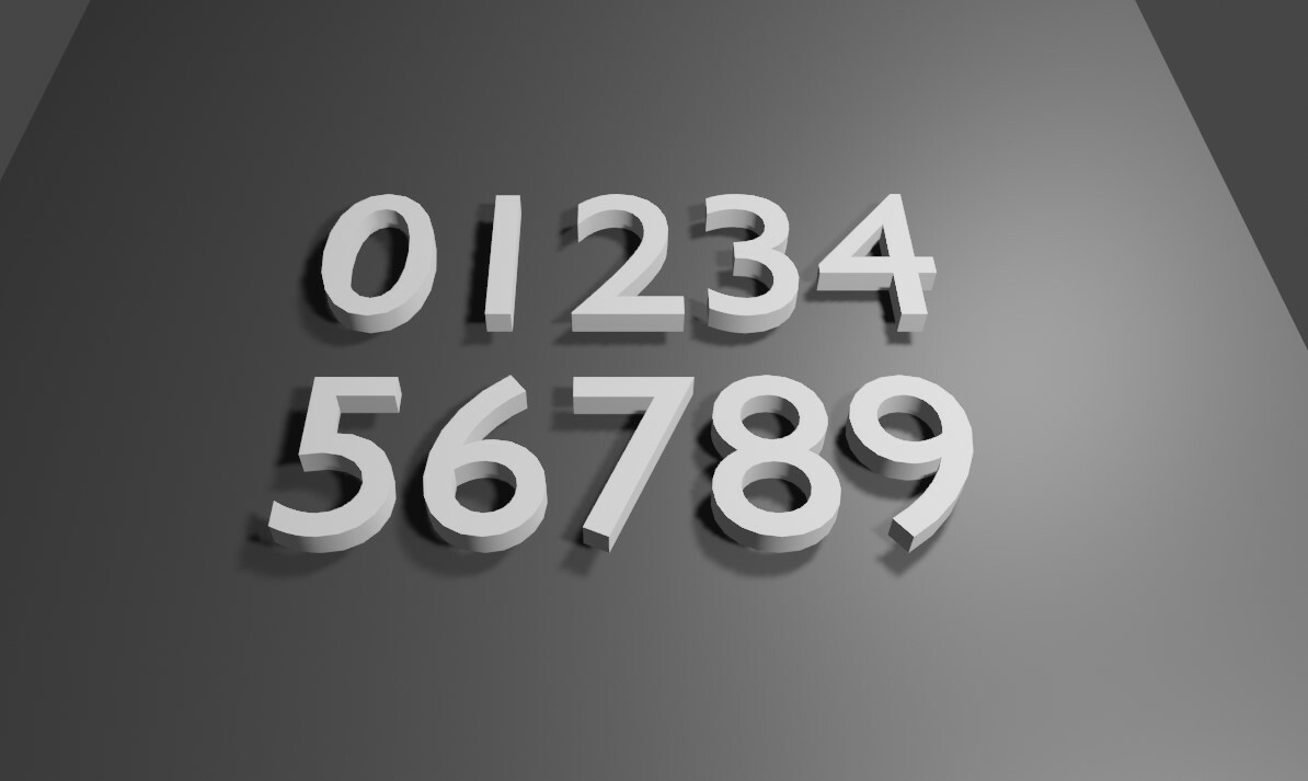ArtStation - Number for Printing - Numeros 3D print model | Resources