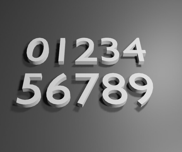 ArtStation - Number for Printing - Numeros 3D print model | Resources