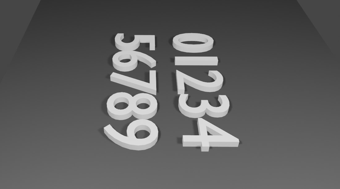 ArtStation - Number for Printing - Numeros 3D print model | Resources