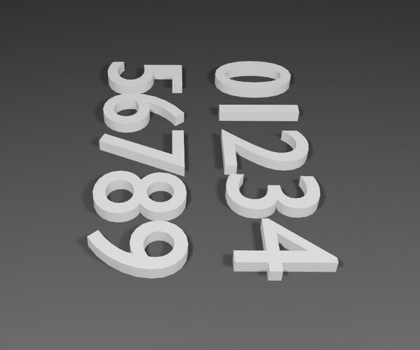 ArtStation - Number for Printing - Numeros 3D print model | Resources