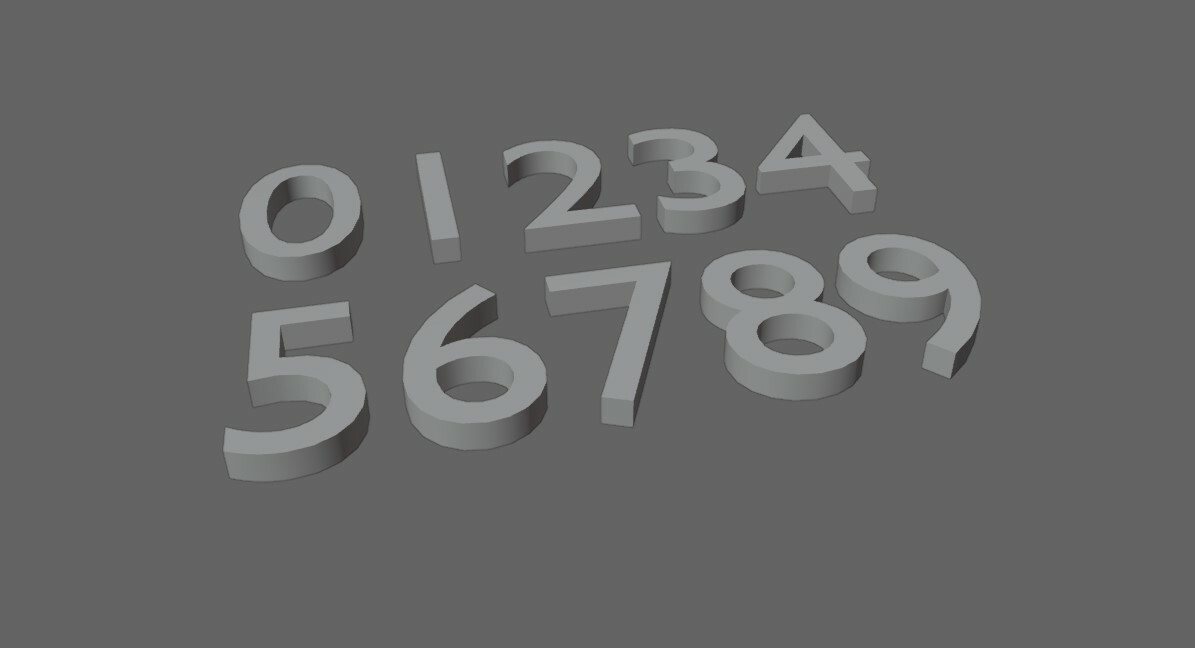 ArtStation - Number for Printing - Numeros 3D print model | Resources