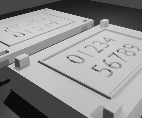 ArtStation - Mold for Numbers - Form - Molde para Numeros 3D print ...