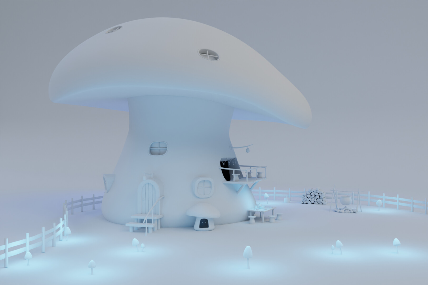 ArtStation - Mushroom House Scene | Game Assets