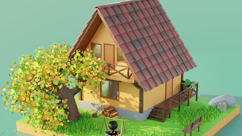 ArtStation - Forest House Scene | Game Assets