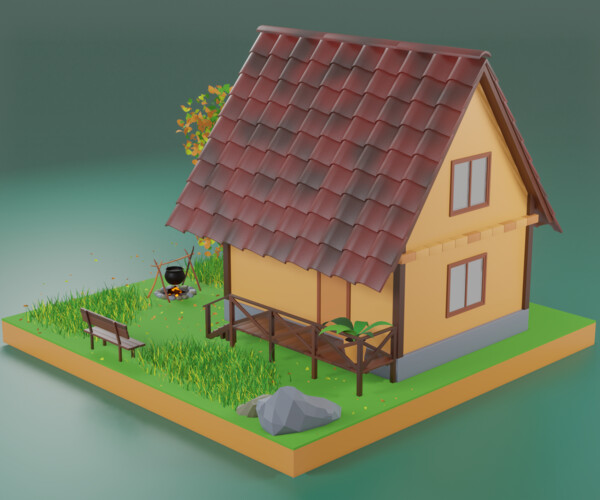 ArtStation - Forest House Scene | Game Assets