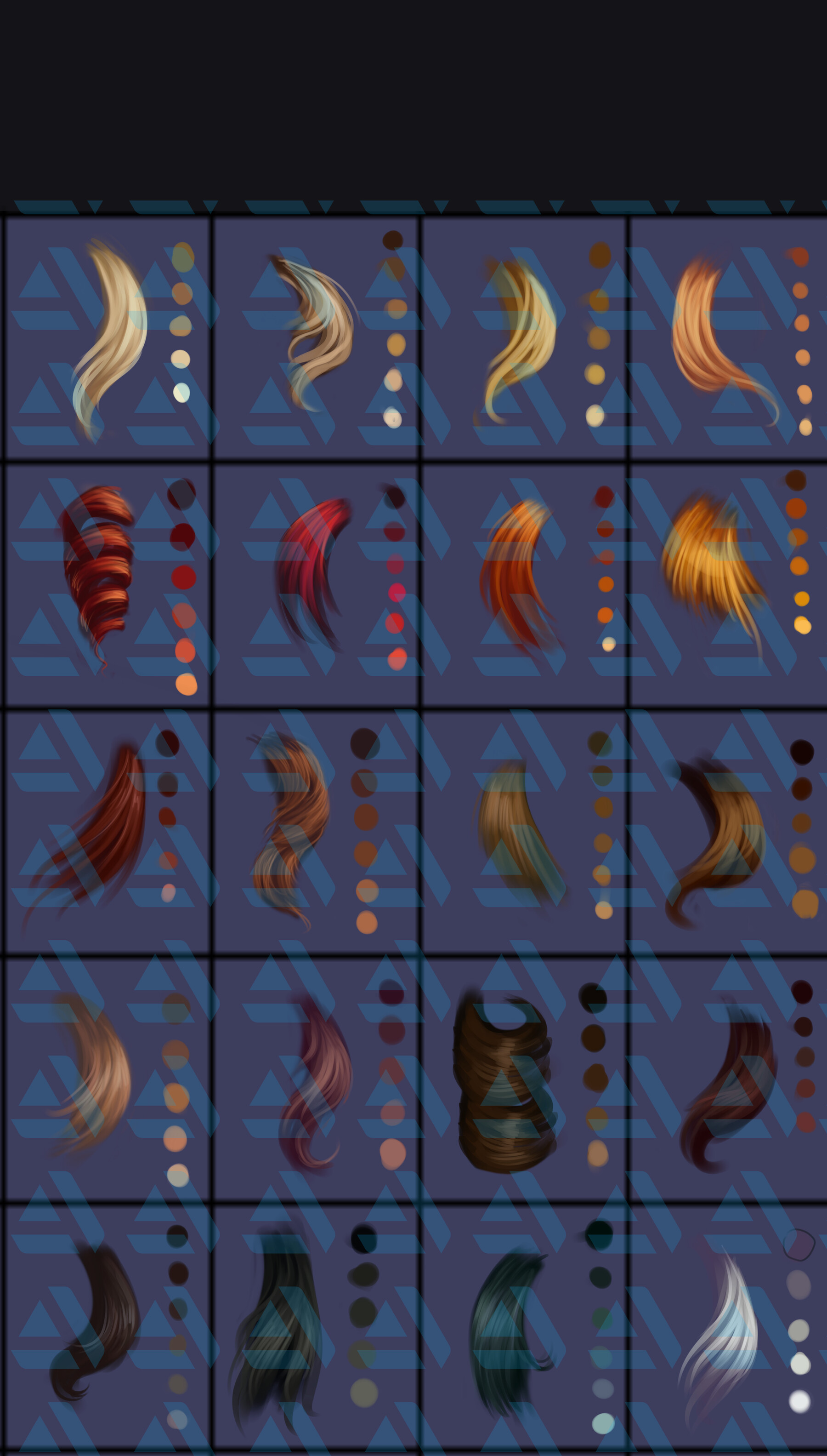 ArtStation - Hair color palette for Clip Studio Paint and Ex | Artworks