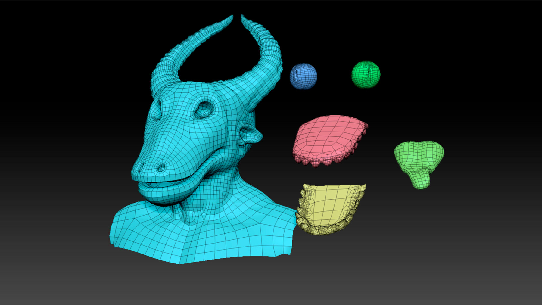 ArtStation - Creature Head Hipoly | Resources