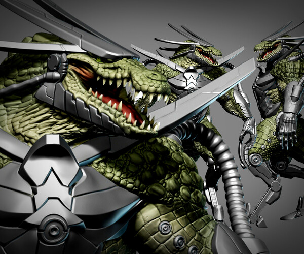 ArtStation - Character Creation for Games Part 1 - Cyber Reptile ...