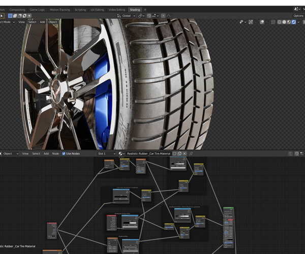 ArtStation - Ultra Realistic Car Tire Shader + Manual video and PDF Tutorial | Resources