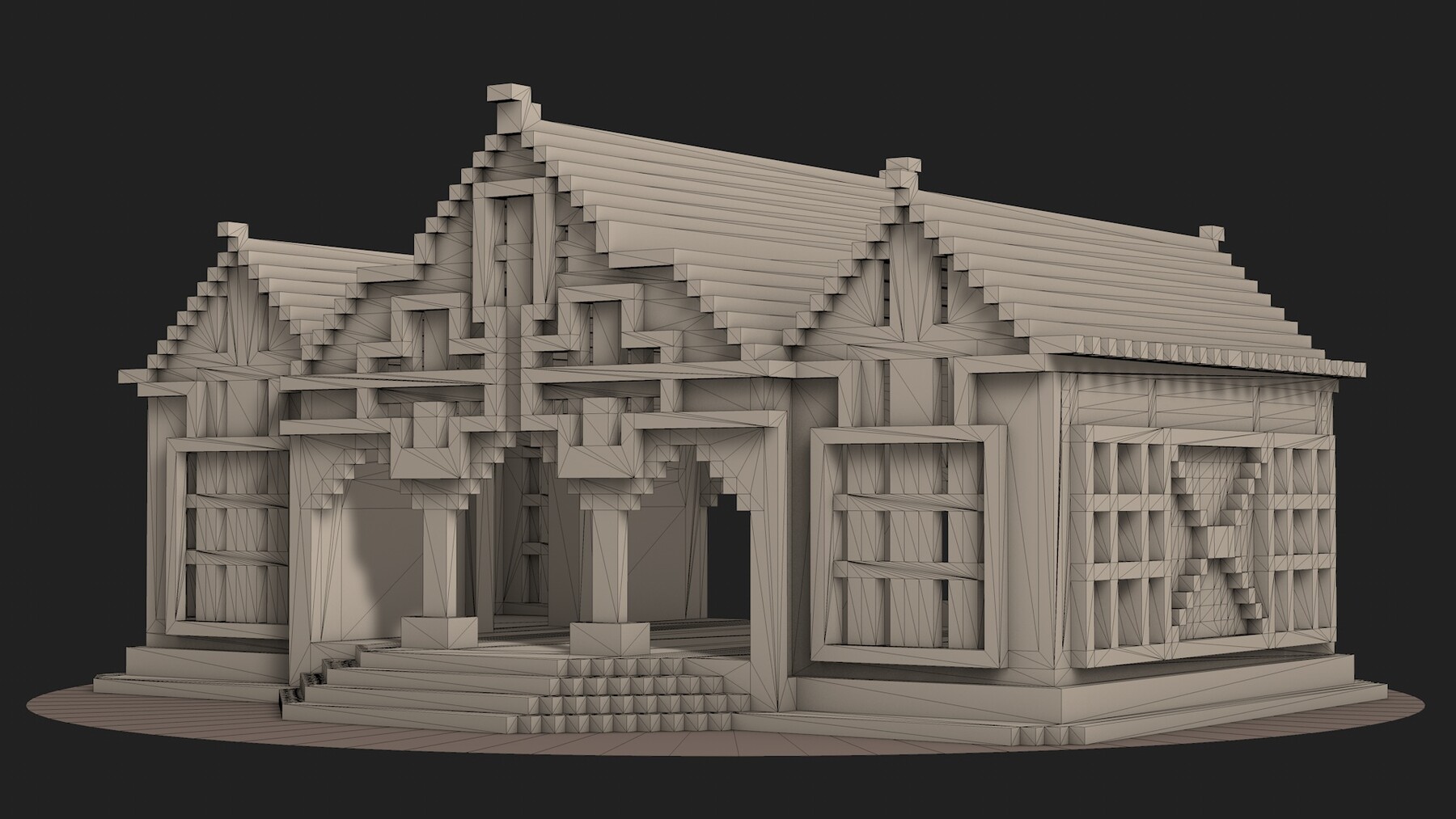 ArtStation - Pixel style house Low-poly | Game Assets