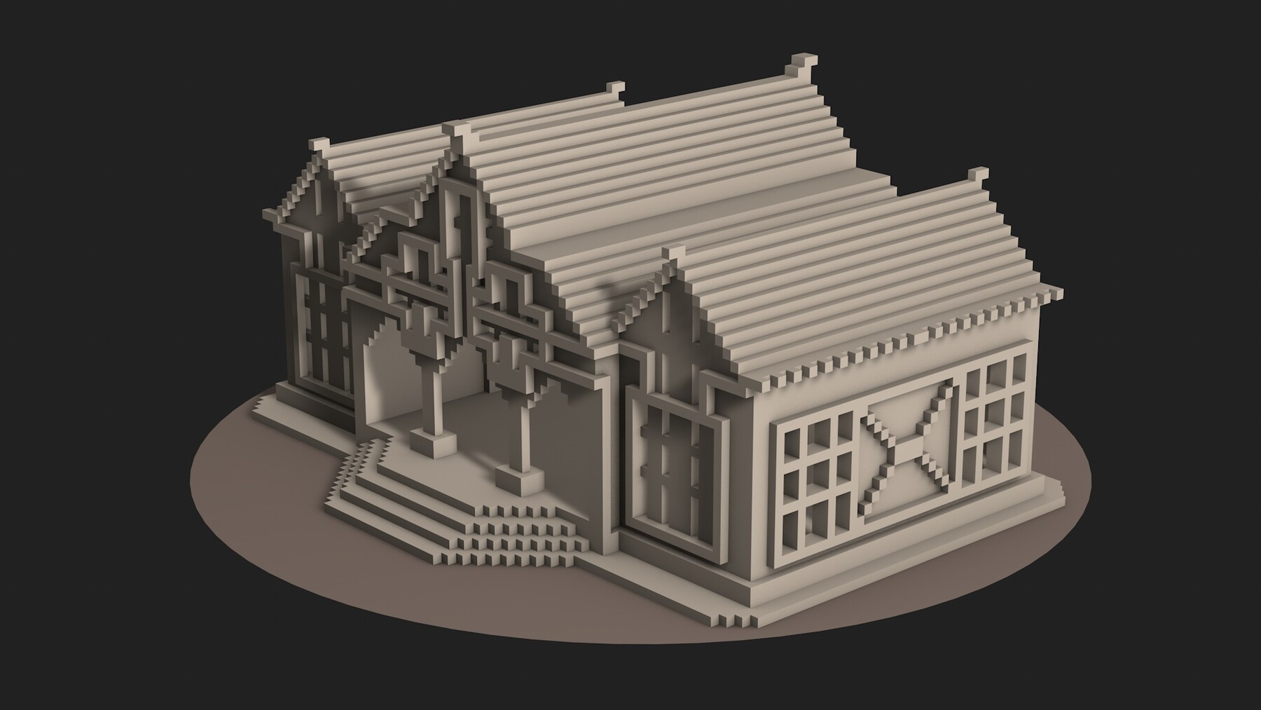 ArtStation - Pixel style house Low-poly | Game Assets