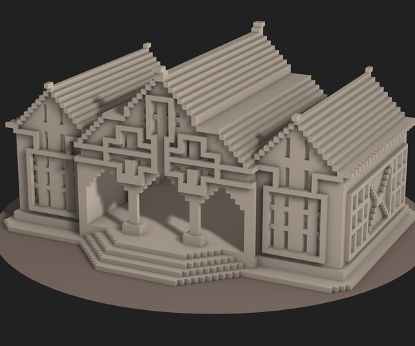 ArtStation - Pixel style house Low-poly | Game Assets