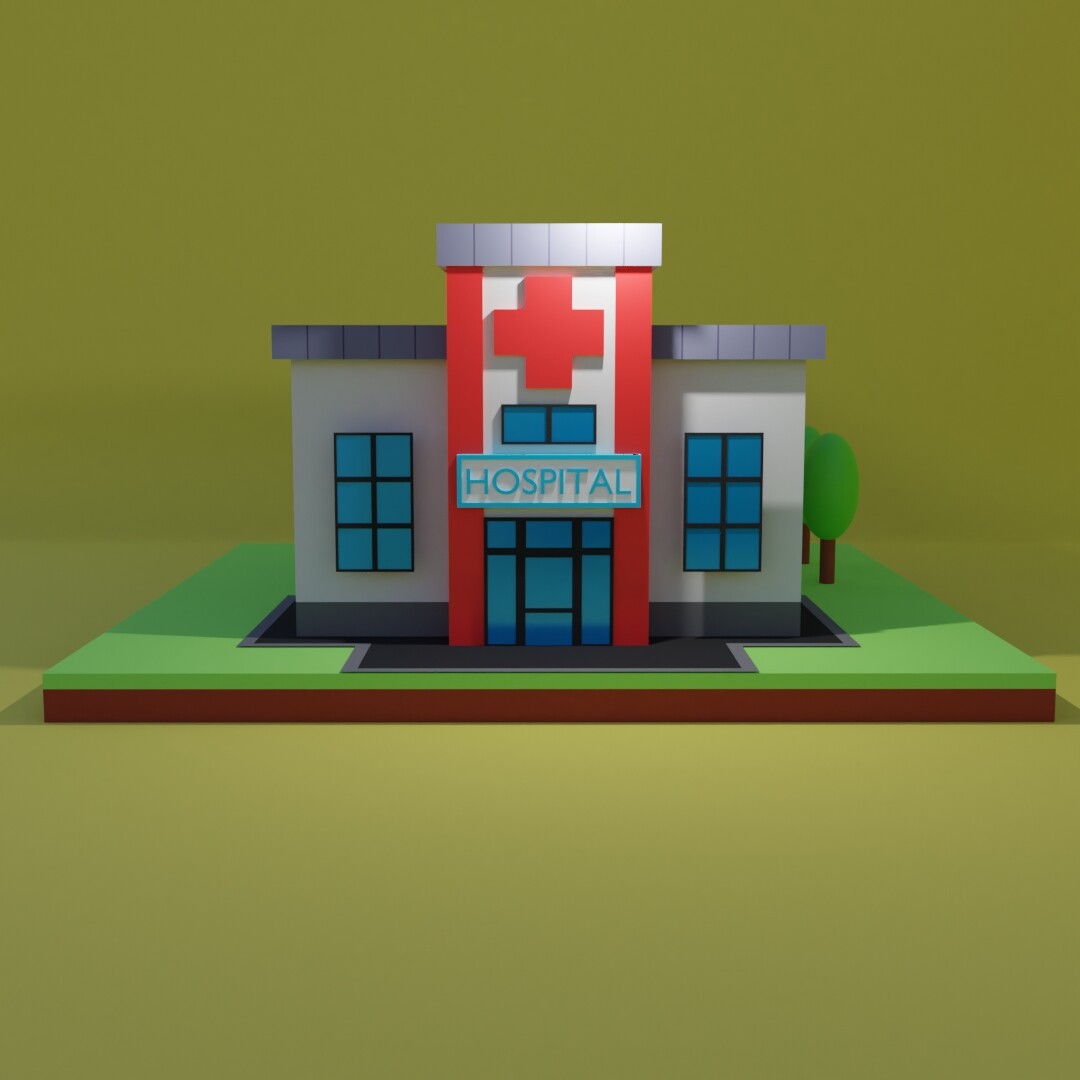 ArtStation - Hospital Low Poly | Game Assets