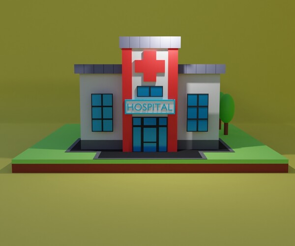 ArtStation - Hospital Low Poly | Game Assets