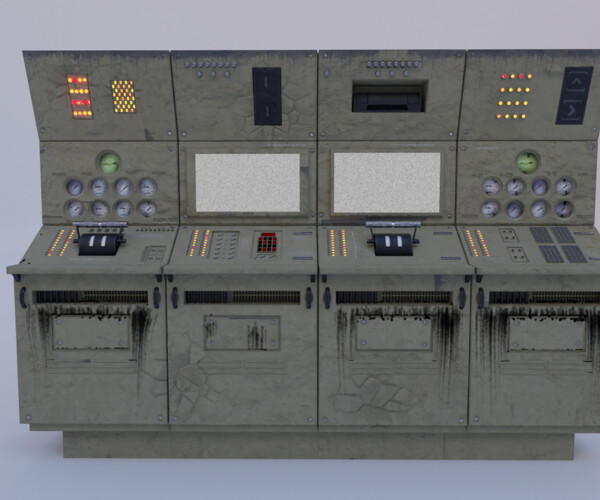 ArtStation - Main power plant control panel Game-Ready 3D model | Resources