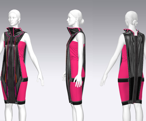 ArtStation - Cyberpunk dress | Game Assets