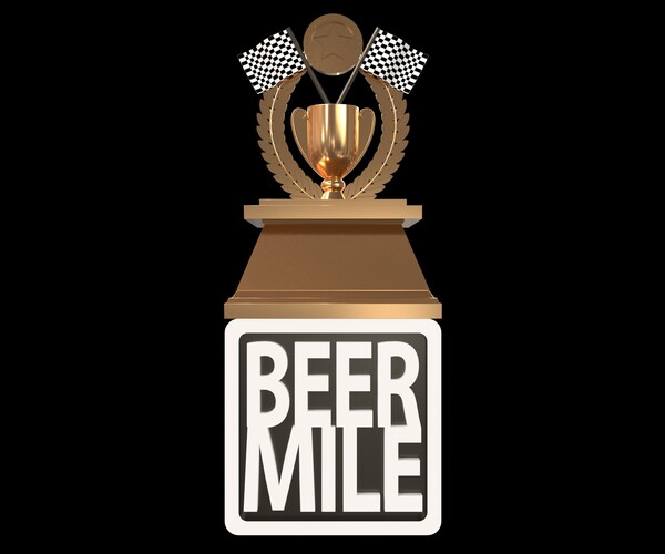 ArtStation - Beer Mile Trophy STL File 3D Print and 3D Model | Resources