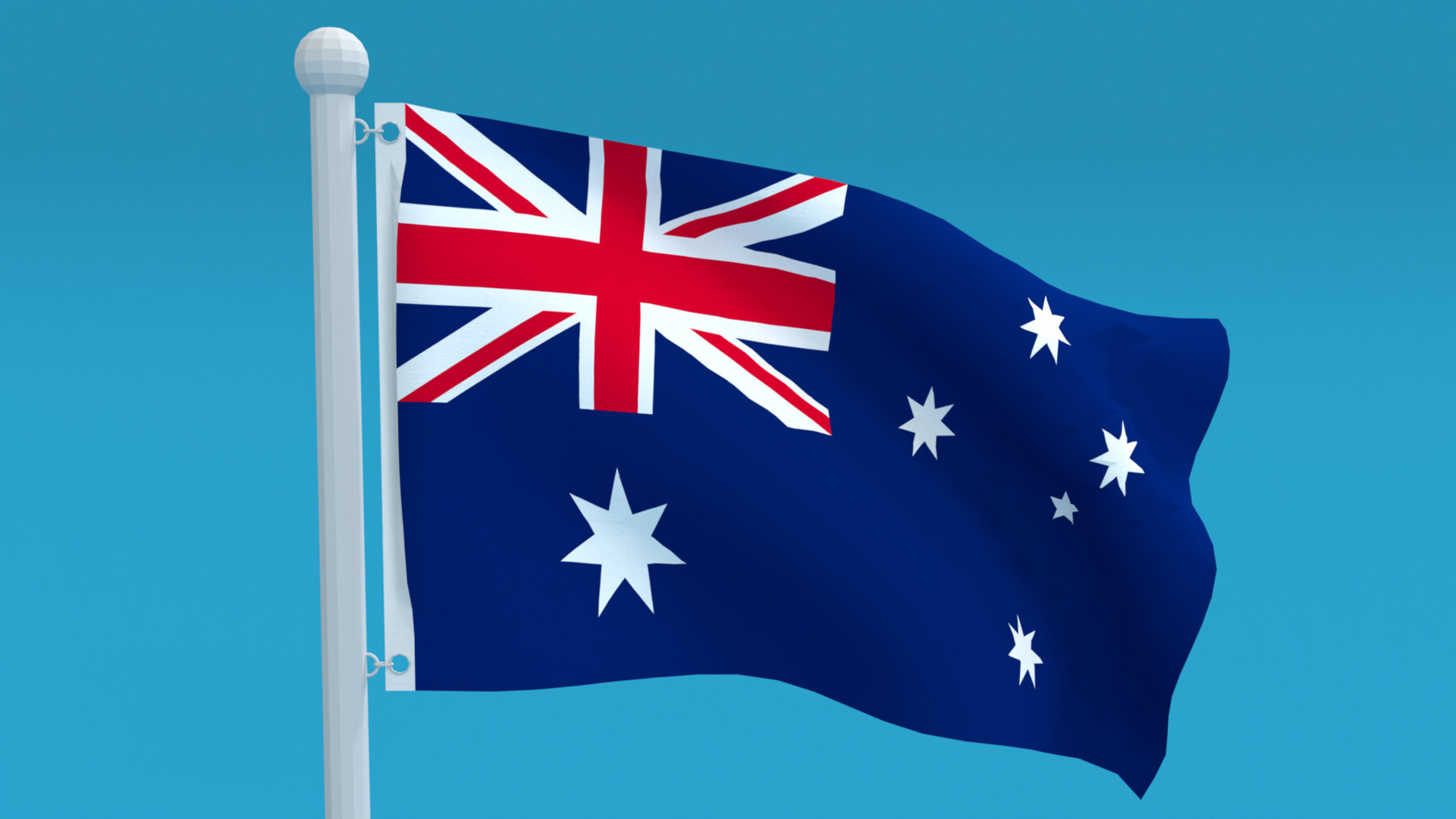 ArtStation - Low Poly Seamless Animated Australia Flag | Game Assets