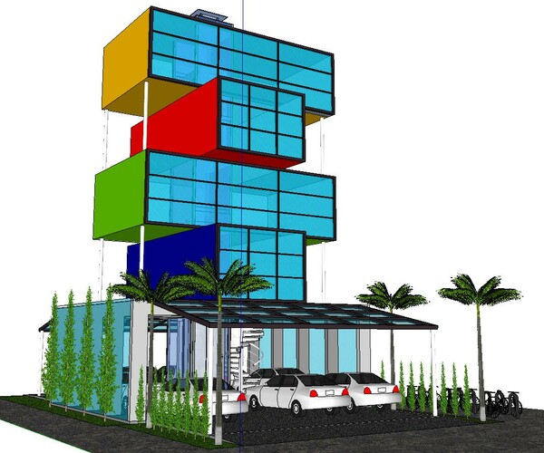 ArtStation - City Simple Art Building-Container-0119 | Resources