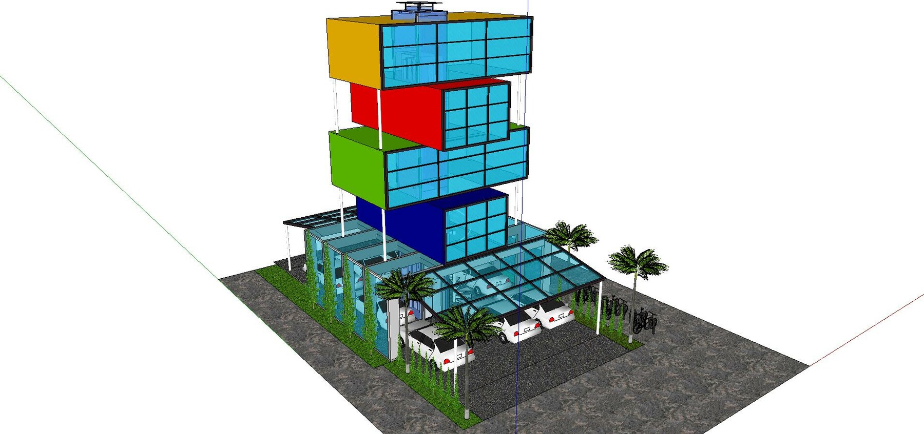 ArtStation - City Simple Art Building-Container-0119 | Resources