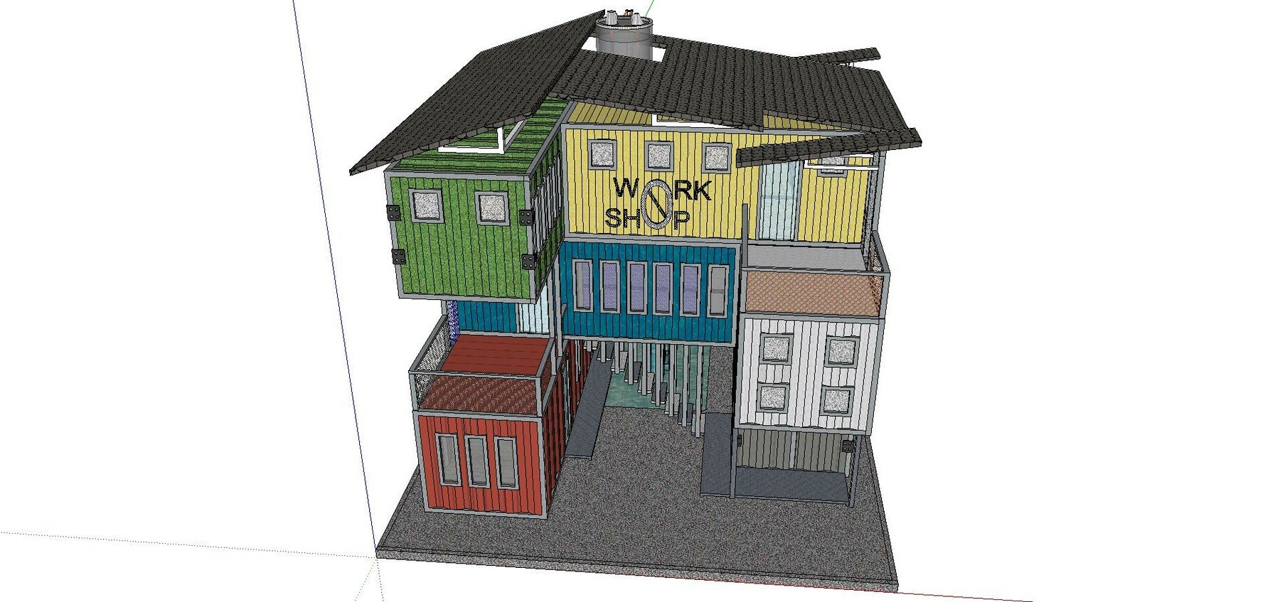 ArtStation - City Simple Art Building-Container-0128 | Resources