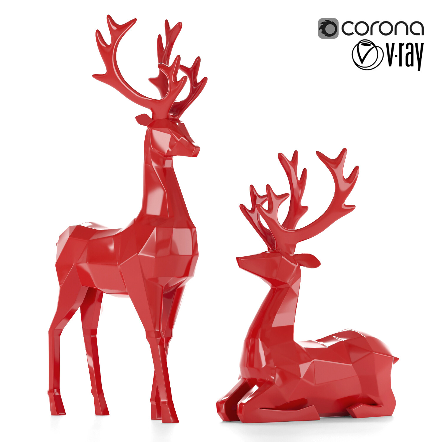 ArtStation - modern christmas reindeer | Resources