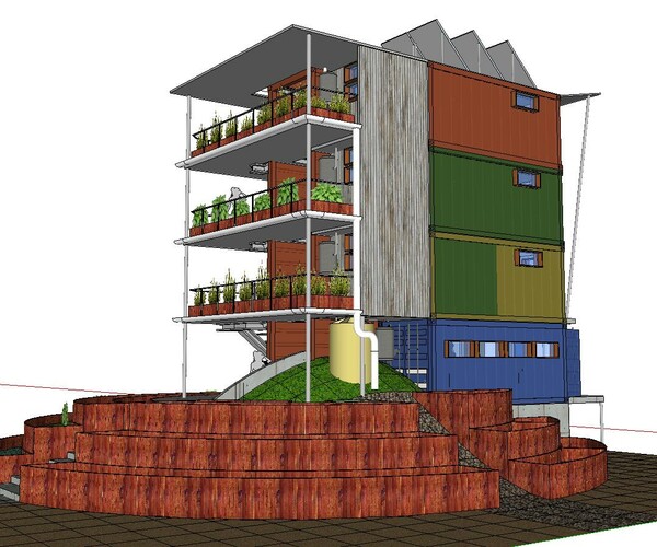 ArtStation - City Simple Art Building-Container-0234 | Resources